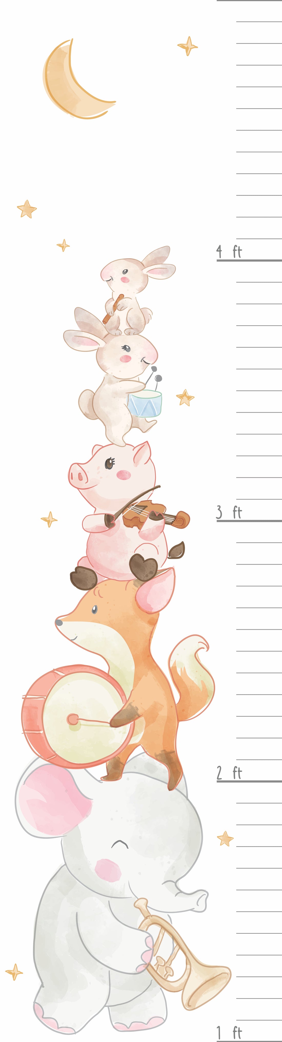 Reusable Looney Tunes Height Chart Sticker – WallPaperScissor